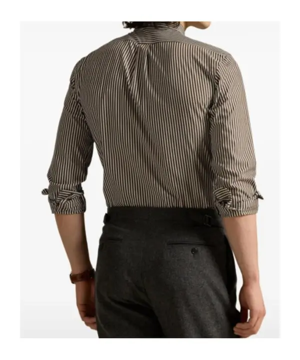 Polo Ralph Lauren Polo Pony-embroidered Striped Shirt - Gray
