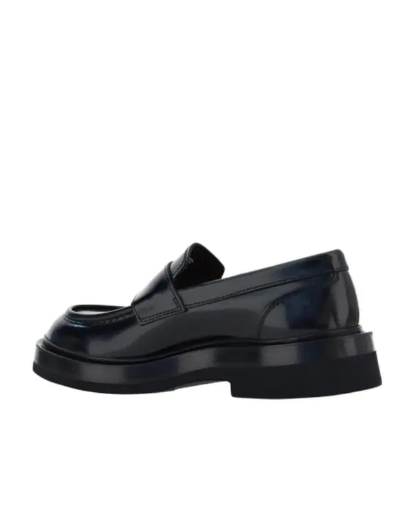 Santoni Round Toe Slip-on Loafers