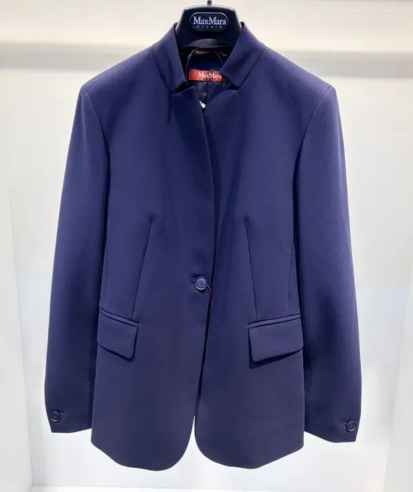 Max Mara Long Sleeve Casual Jacket - Blue