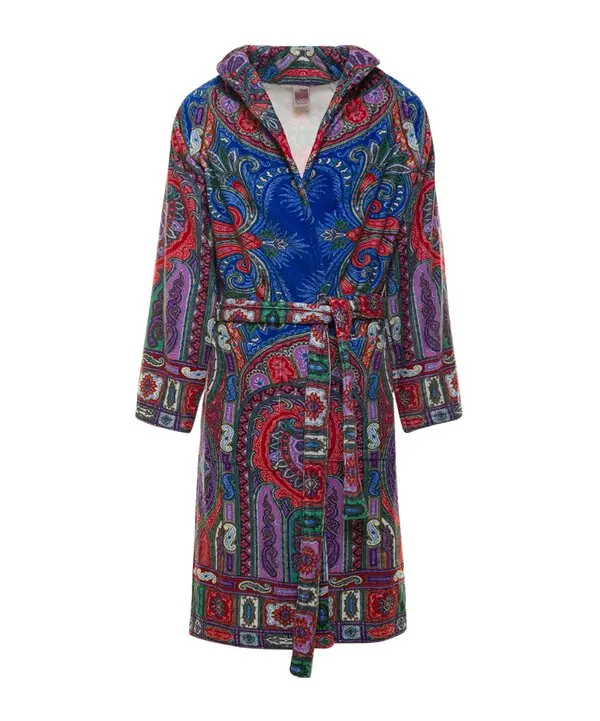Etro Paisley Pattern Belted Bath Robe - Multicolor