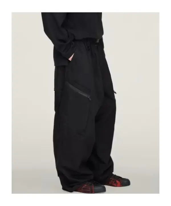 Y3 Pleated Detail Cargo Trousers