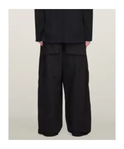 Y3 Pleated Detail Cargo Trousers
