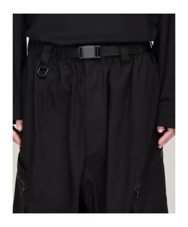 Y3 Pleated Detail Cargo Trousers