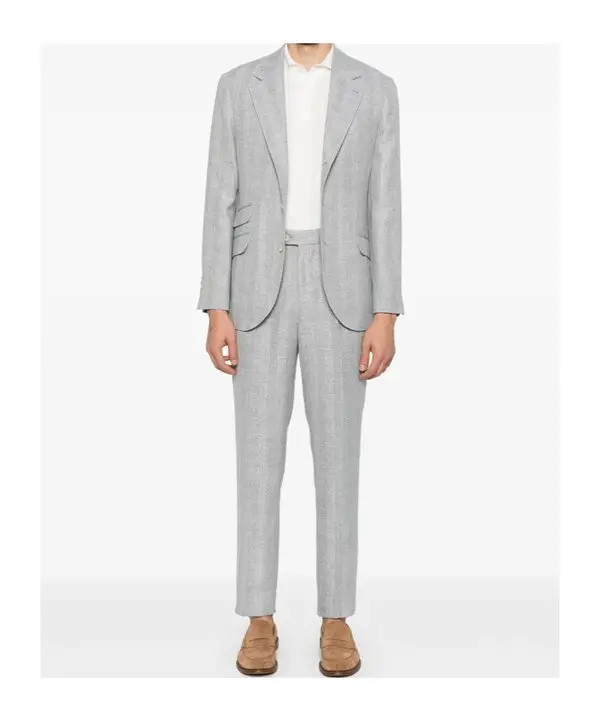 Brunello Cucinelli Single-breasted Blazer - White