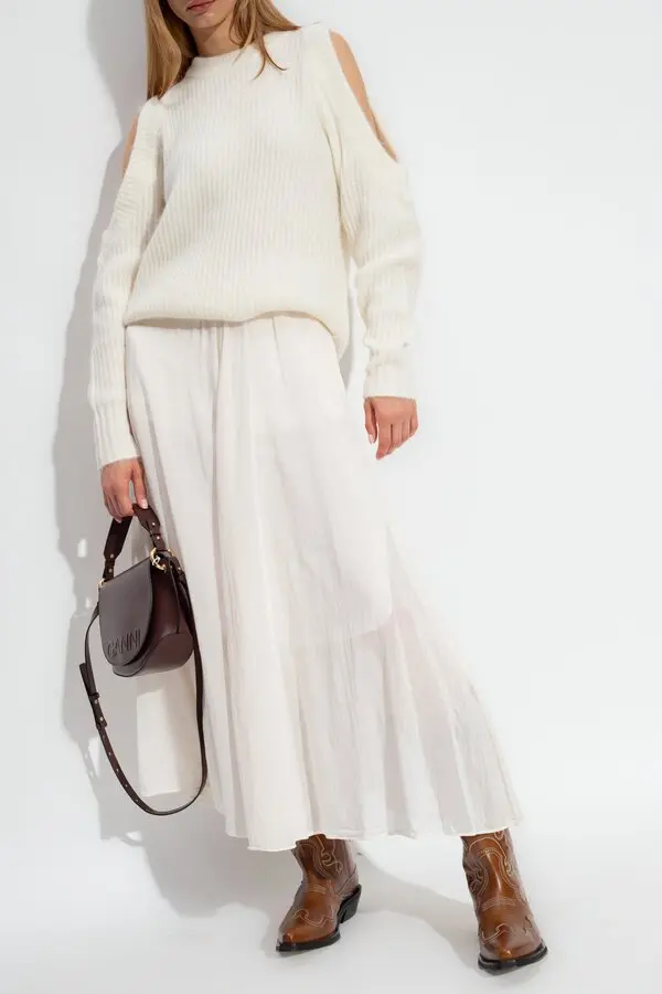 GANNI Cold-shoulder Crewneck Jumper