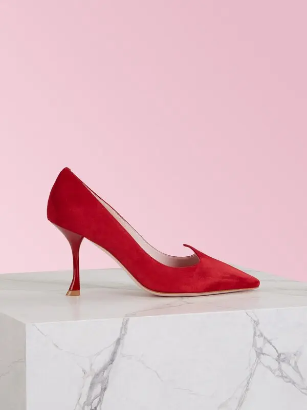 ROGER VIVIER I Love Vivier" Pointed-toe Pumps - Red