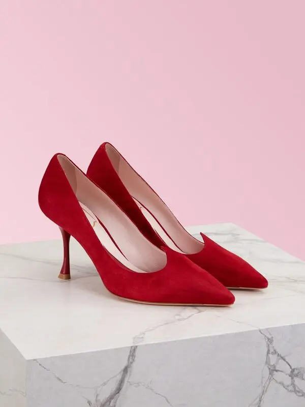 ROGER VIVIER I Love Vivier" Pointed-toe Pumps - Red