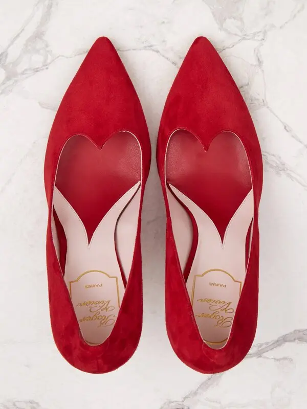 ROGER VIVIER I Love Vivier" Pointed-toe Pumps - Red