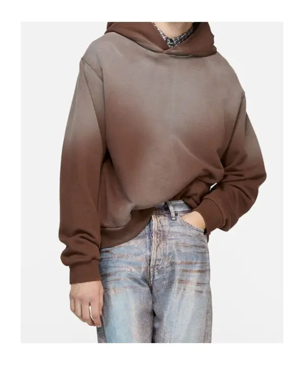 Acne Studios Logo Back Hoodie - Chocolate Brown