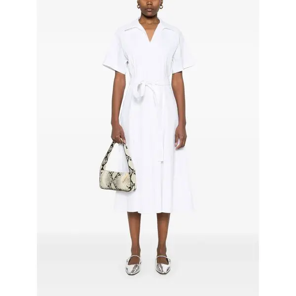 Theory Short-sleeve Belted Midi Dress
