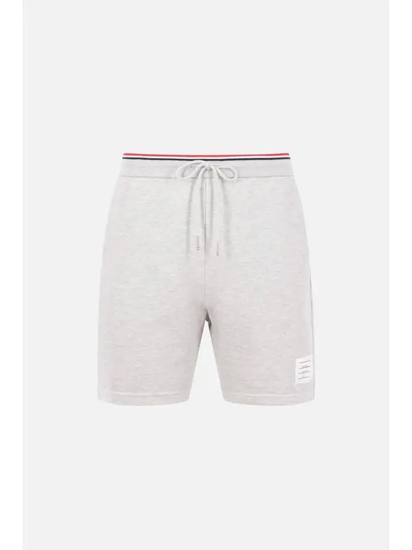 Thom Browne Drawstring Shorts With Signature Striping - Gray