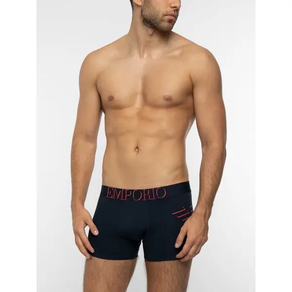 Emporio Armani Navy Blue Logo Boxers