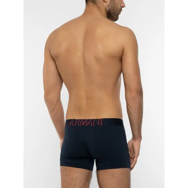 Emporio Armani Navy Blue Logo Boxers