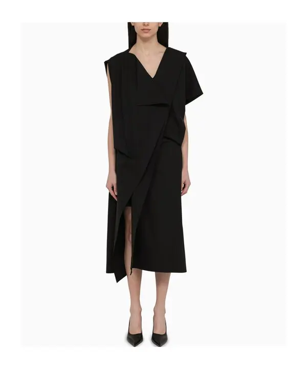 THE ROW Draped Asymmetrical Midi Dress