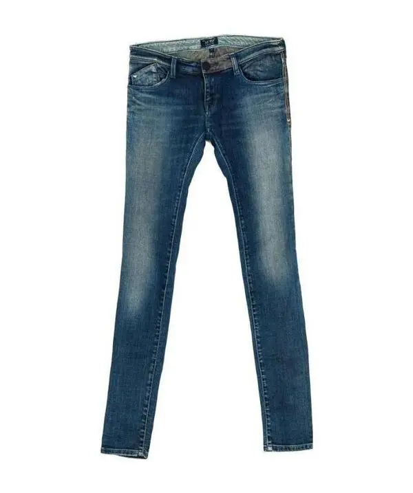 Emporio Armani Logo Straight Jeans - Blue