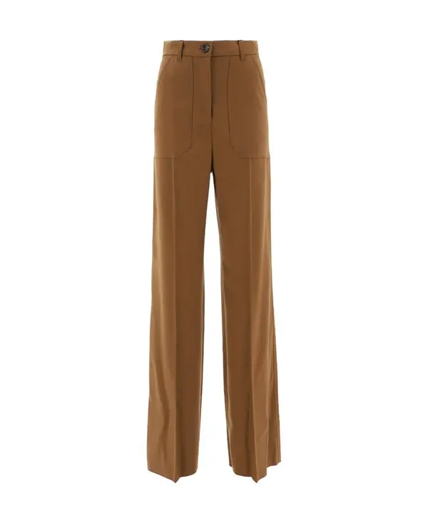 Max Mara Tailored Wide-leg Trousers With Monogram Detail