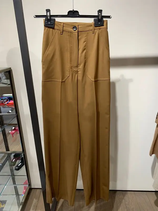 Max Mara Tailored Wide-leg Trousers With Monogram Detail