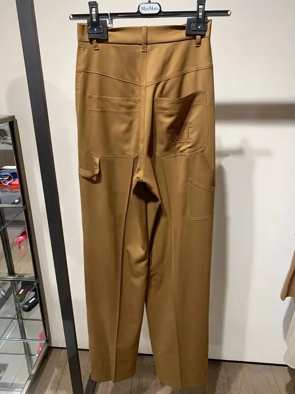 Max Mara Tailored Wide-leg Trousers With Monogram Detail