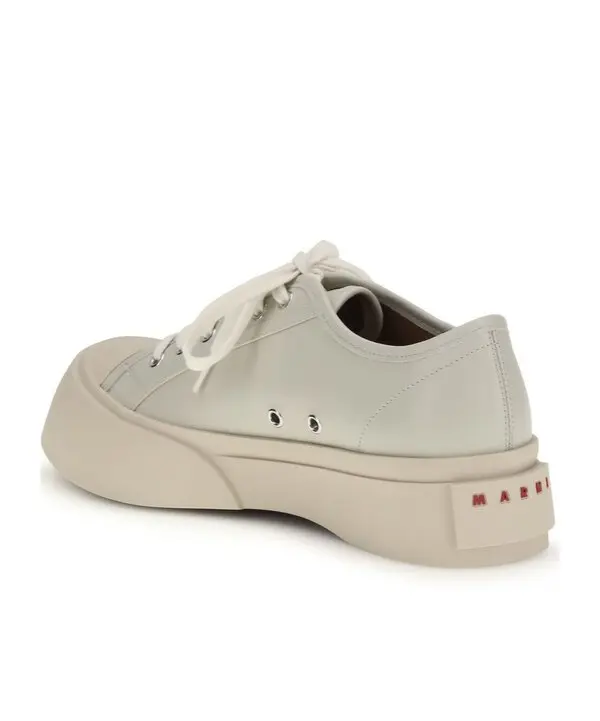 Marni Pablo Logo Patch Lace-up Sneakers - Nude