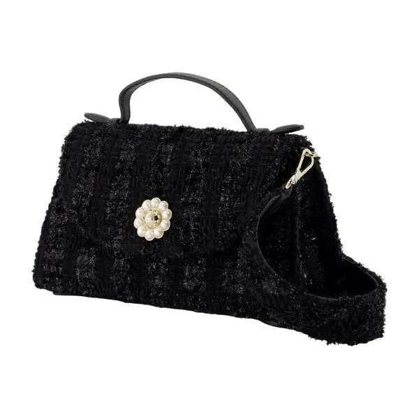 Simone Rocha Valentine Pearl Embellished Tweed Mini Bag