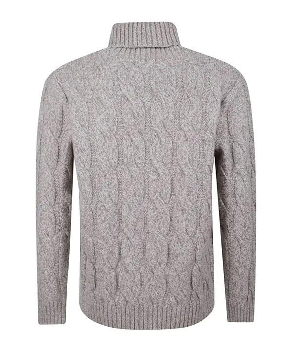 Eleventy Turtleneck Sweater With Ribbed Cuffs And Hem