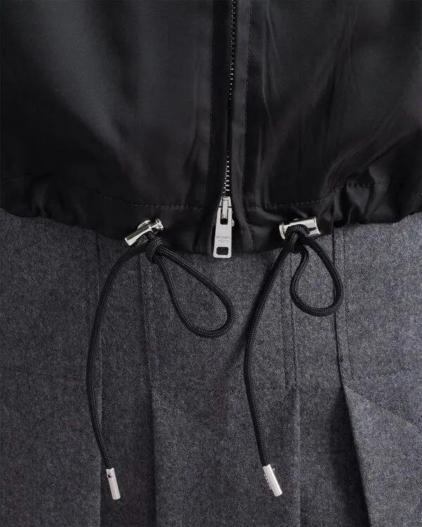 Prada Logo Plaque Hooded Jacket