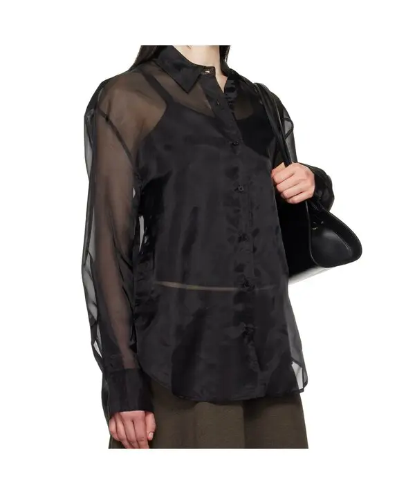 THE FRANKIE SHOP Sheer Long Sleeve Shirt
