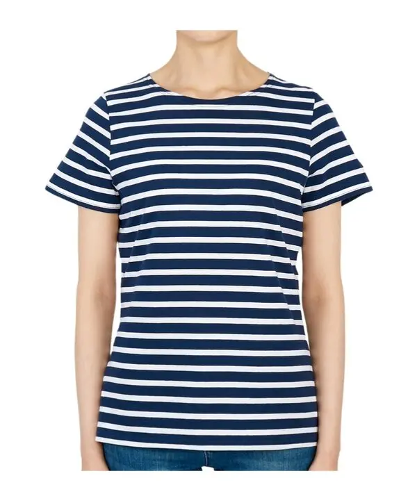 Saint James Striped Graphic T-shirt - Blue