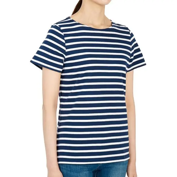 Saint James Striped Graphic T-shirt - Blue