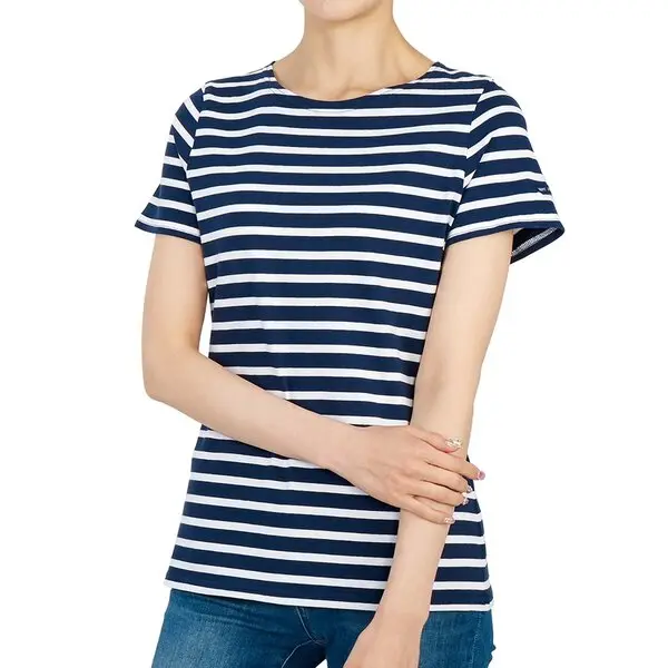 Saint James Striped Graphic T-shirt - Blue