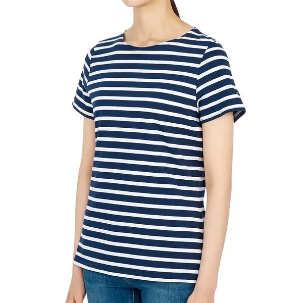 Saint James Striped Graphic T-shirt - Blue