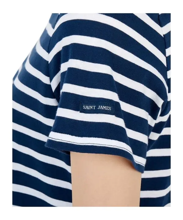 Saint James Striped Graphic T-shirt - Blue