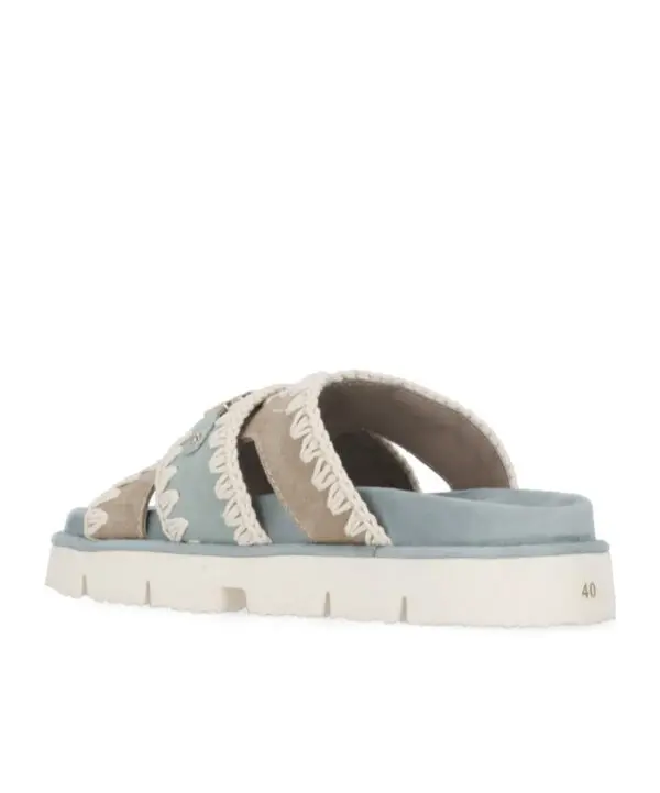 Mou Bio Slip-on Sandals With Braided Detail - Pink