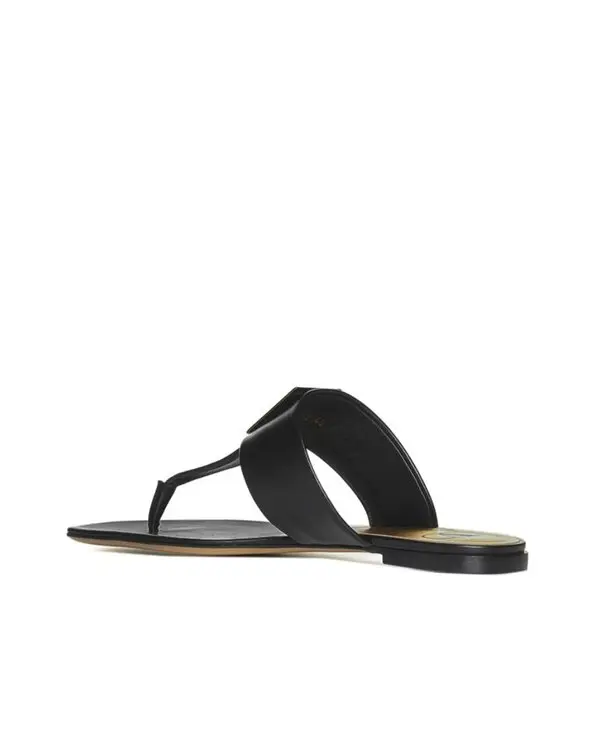 Valentino Garavani Open Toe Flat Sandals With Stud Detailing