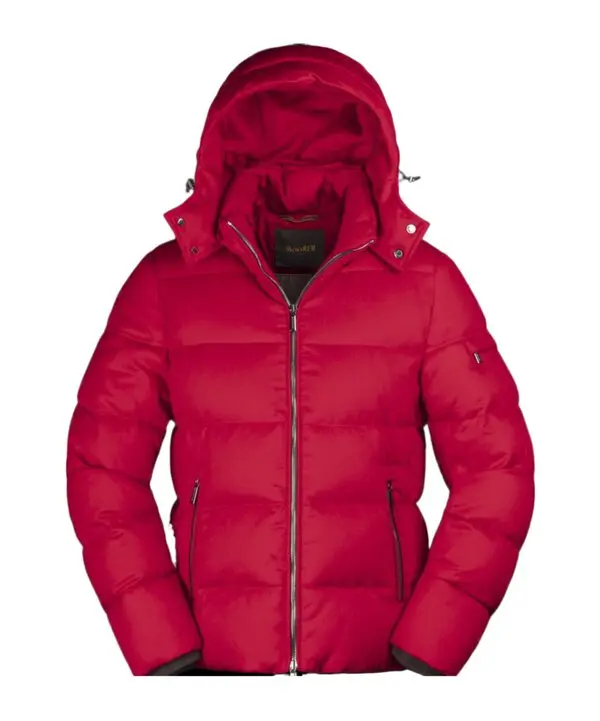 MOORER Down Zip-up Hooded Coat