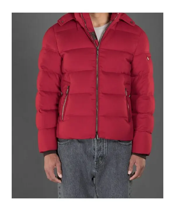 MOORER Down Zip-up Hooded Coat