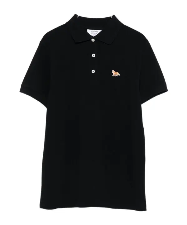 Maison Kitsuné Fox Embroidered Short Sleeve Polo Shirt