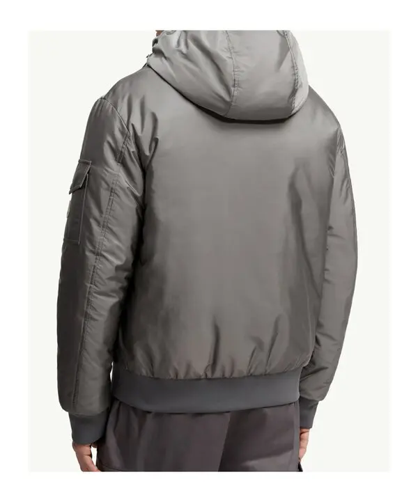 Moncler Poiliot Hooded Short Down Jacket - Gray
