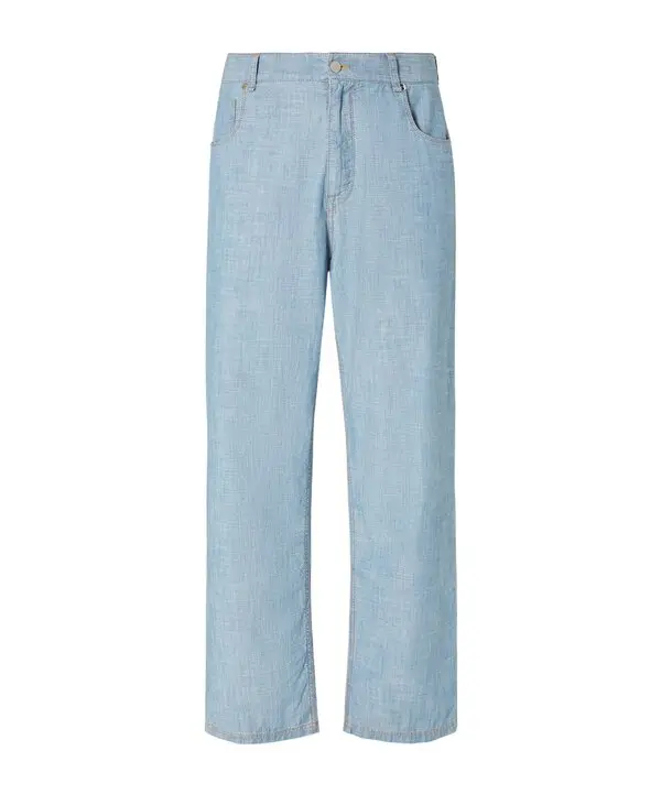 Fendi Straight-leg Jeans With Contrast Stitching