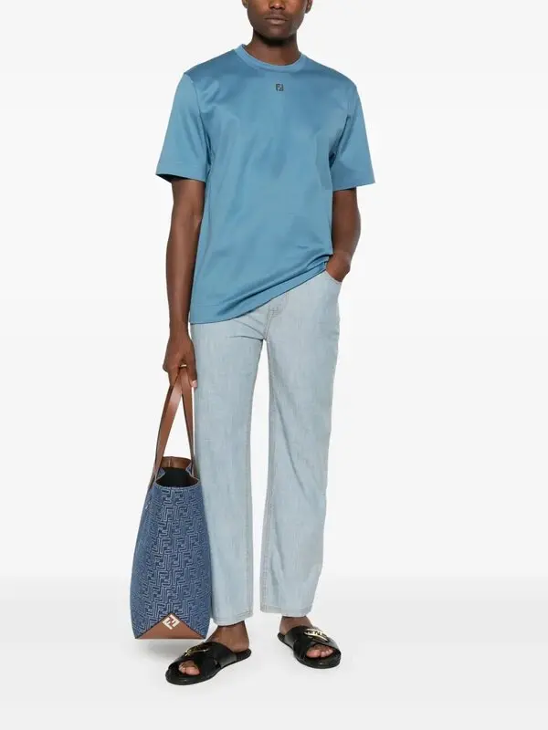 Fendi Straight-leg Jeans With Contrast Stitching