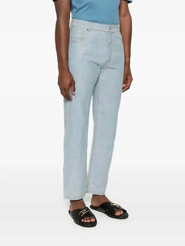 Fendi Straight-leg Jeans With Contrast Stitching