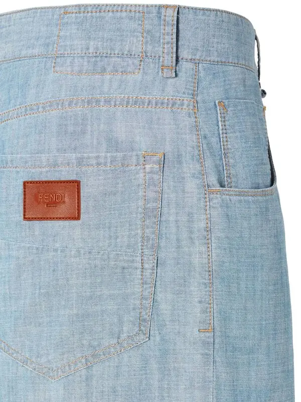 Fendi Straight-leg Jeans With Contrast Stitching