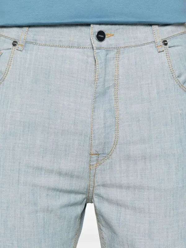 Fendi Straight-leg Jeans With Contrast Stitching