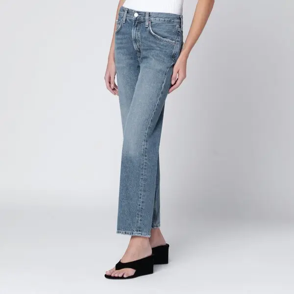 AGOLDE Valen Frayed Straight Leg Jeans