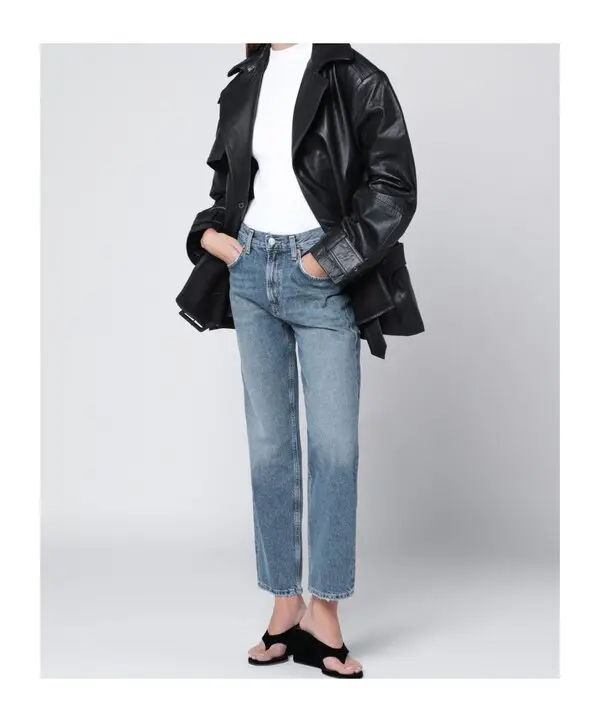 AGOLDE Valen Frayed Straight Leg Jeans