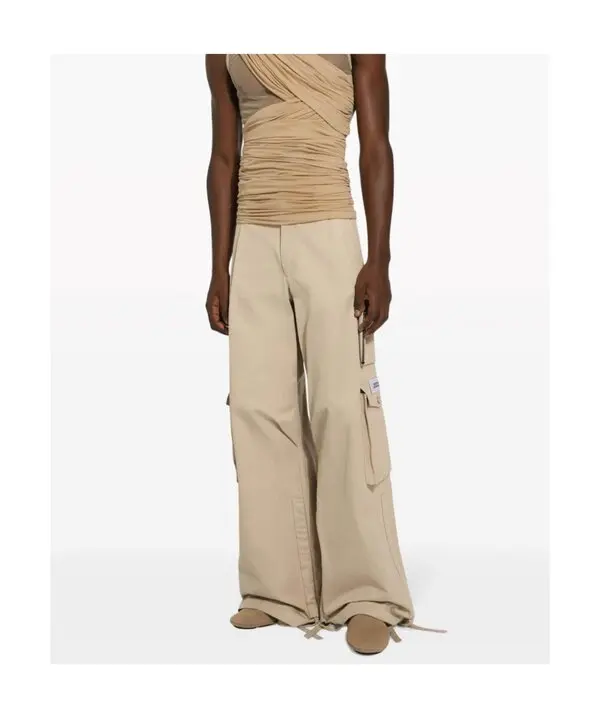 Dolce & Gabbana Gabardine Wide-leg Cargo Pants