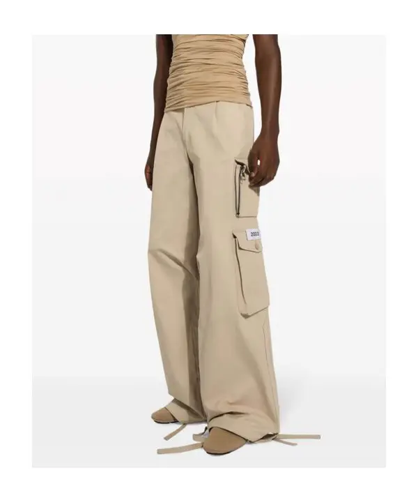 Dolce & Gabbana Gabardine Wide-leg Cargo Pants
