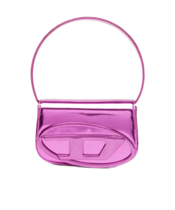 DIESEL® 1dr-iconic Shoulder Bag In Mirrored Leather - Bright Pink