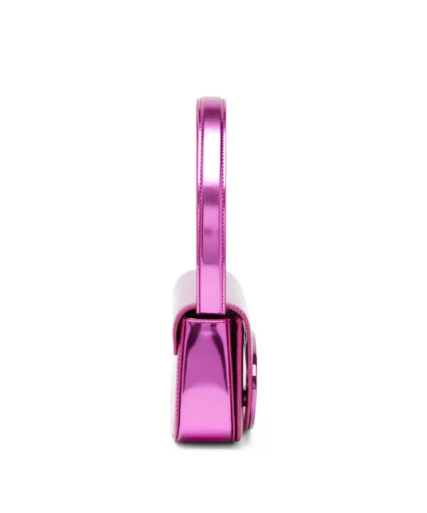 DIESEL® 1dr-iconic Shoulder Bag In Mirrored Leather - Bright Pink