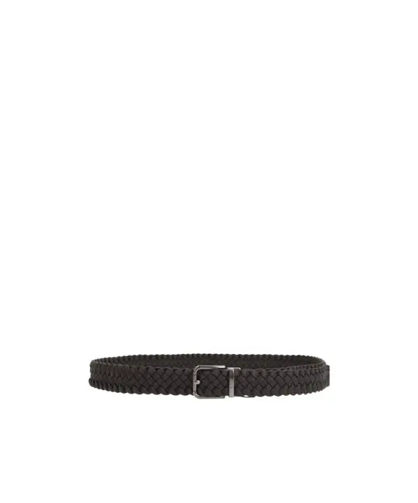 Dolce & Gabbana Dolce Gabbana Braided Buckle Belt - Black